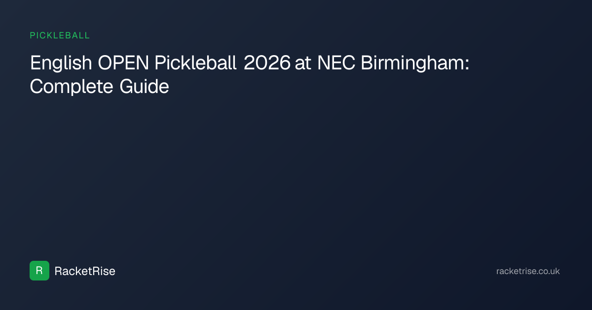 English OPEN Pickleball 2026 at NEC Birmingham: Complete Guide | RacketRise