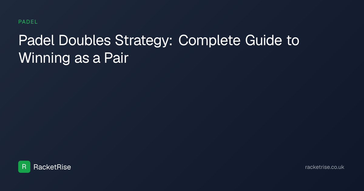 Padel Doubles Strategy: Complete Guide to Winning as a Pair | RacketRise